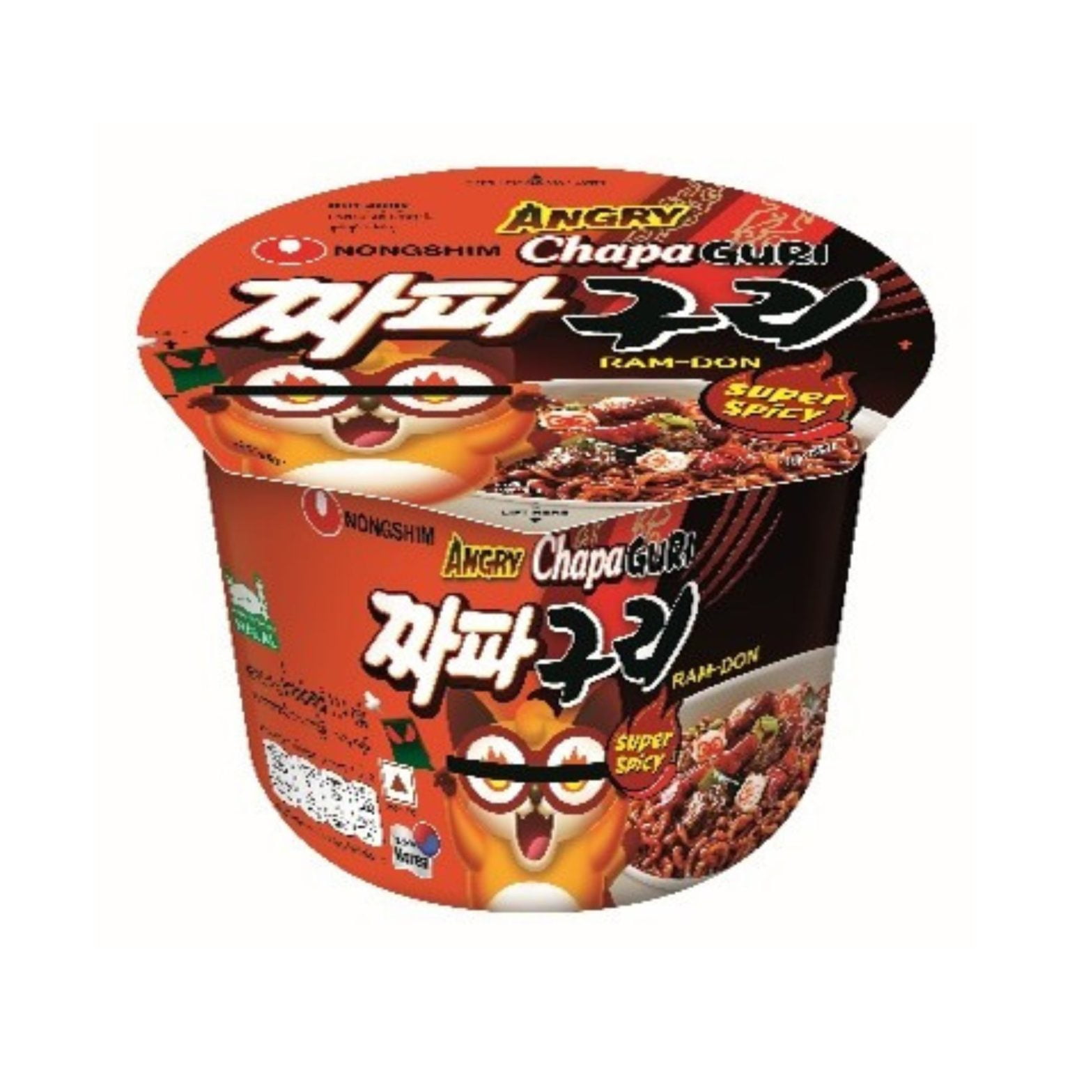 Nongshim Angry Chapaguri Big Cup Noodles - 114gm - Buy Like Chefs