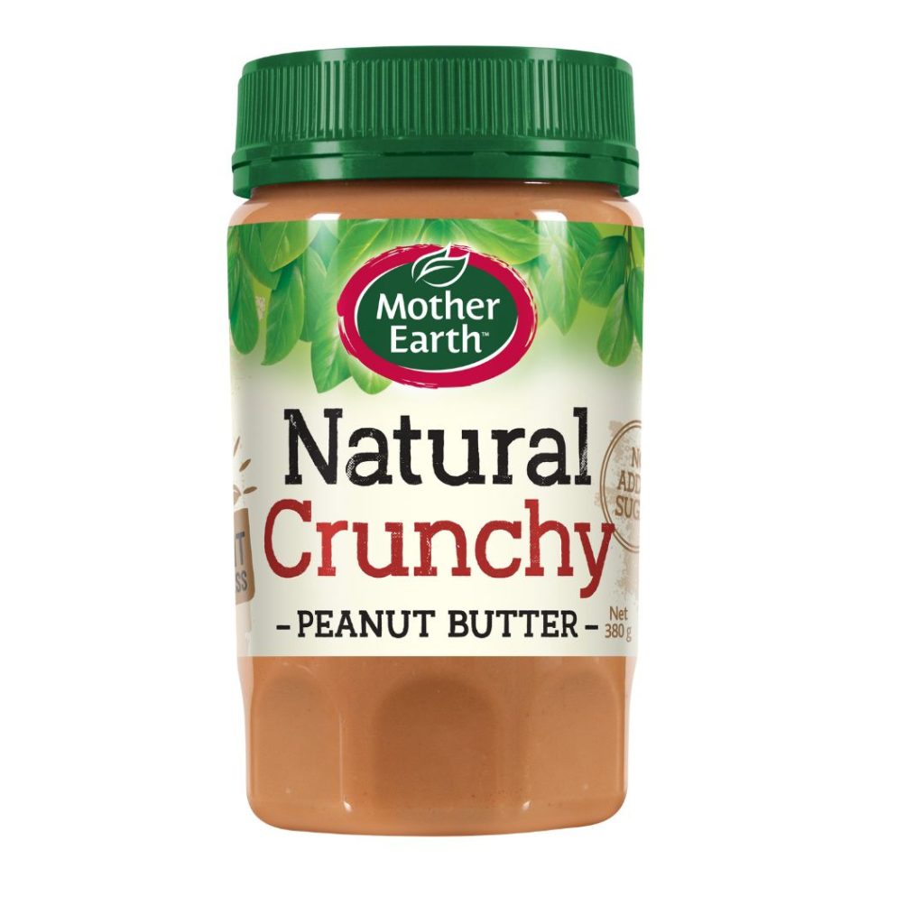 Mother Earth Natural Peanut Butter Crunchy 380gm - Buy Like Chefs